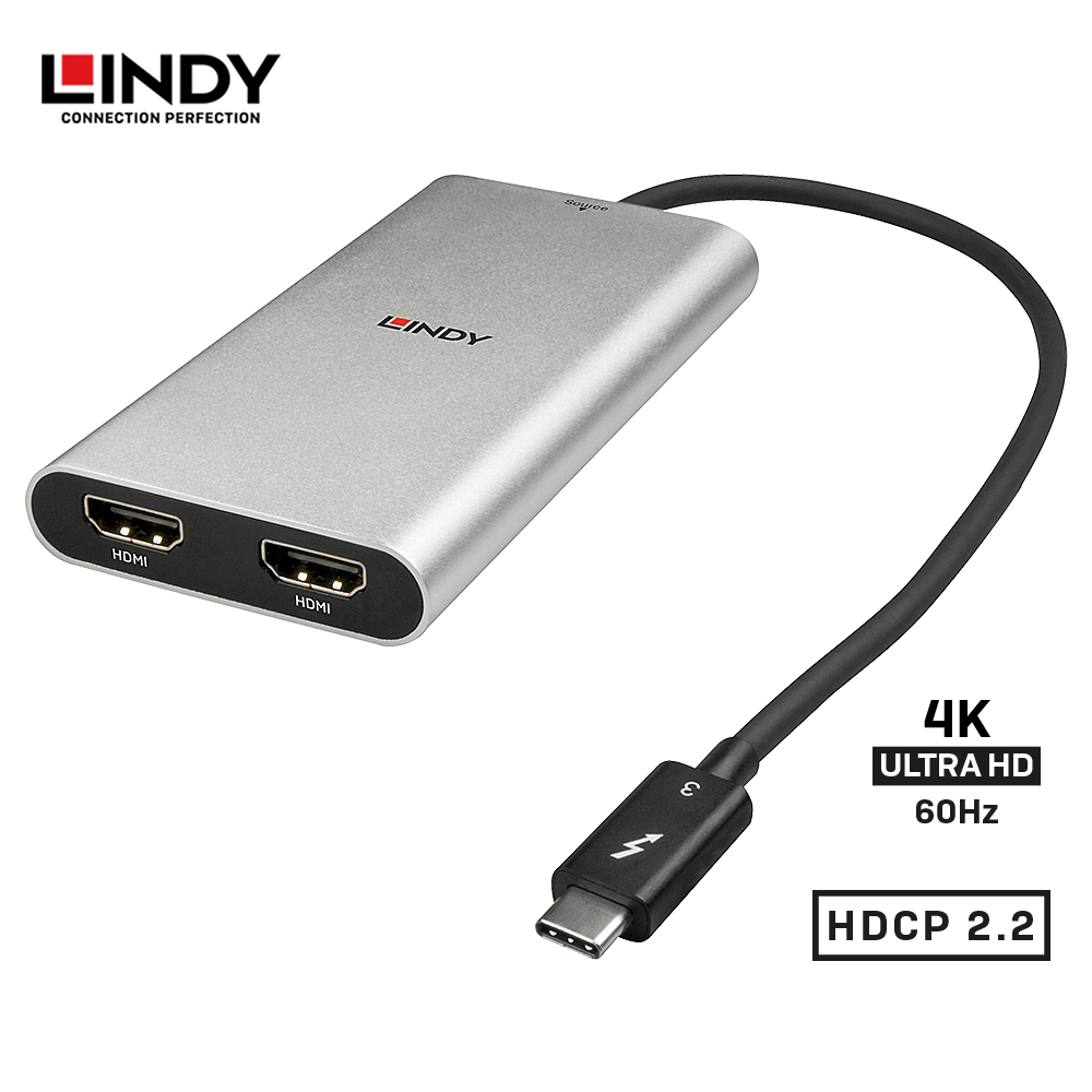 Adapter Thunderbolt 3, Type C to Dual HDMI, MST Hub | LINDY INDONESIA