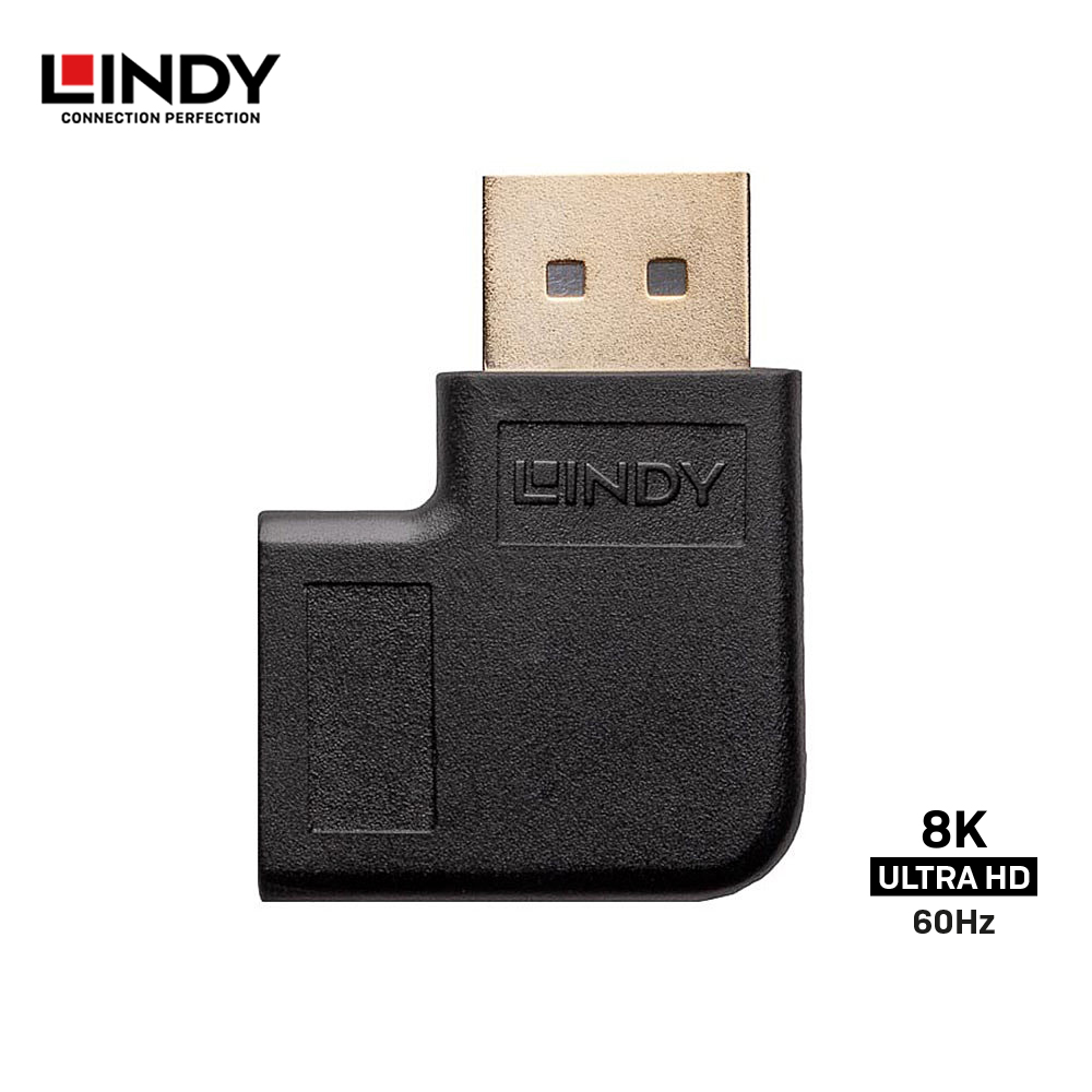 Adapter DisplayPort 1.4, DisplayPort to DisplayPort, Left Angle 90 ...