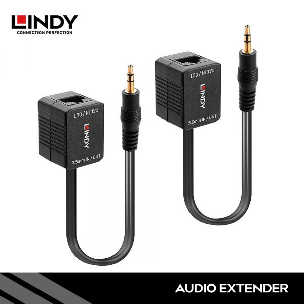 Extender Audio Analog 3.5MM, CAT6, 100M | LINDY INDONESIA